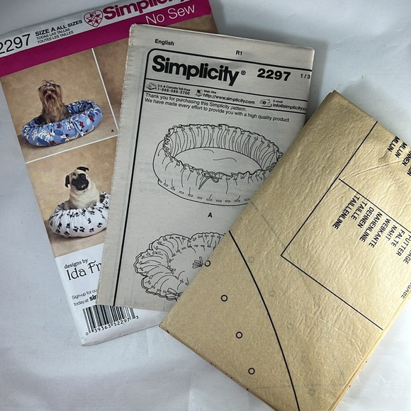 Simplicity | Dog | Simplicity No Sew 2297 Dog Bed In 2 Styles Designed ...
